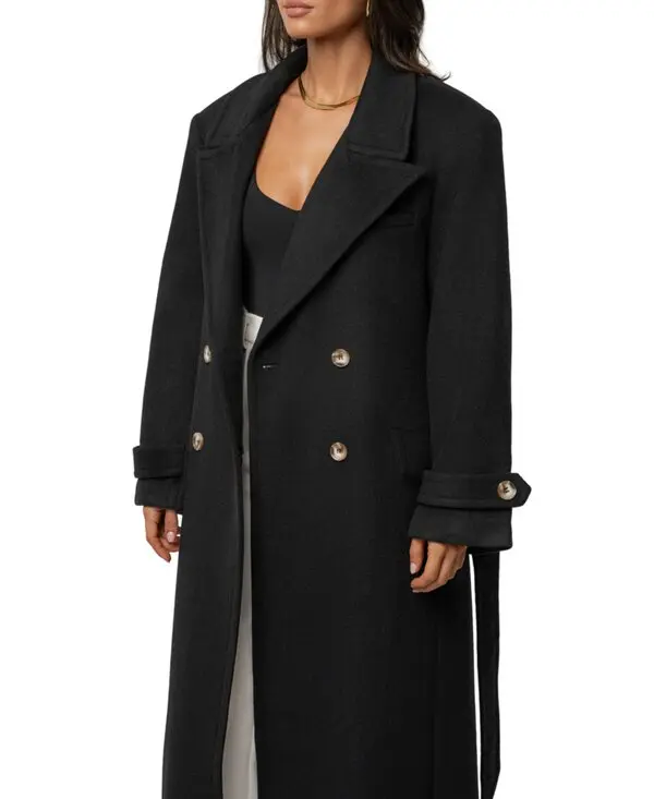 JLUXLABEL Empire Longline Coat - Black