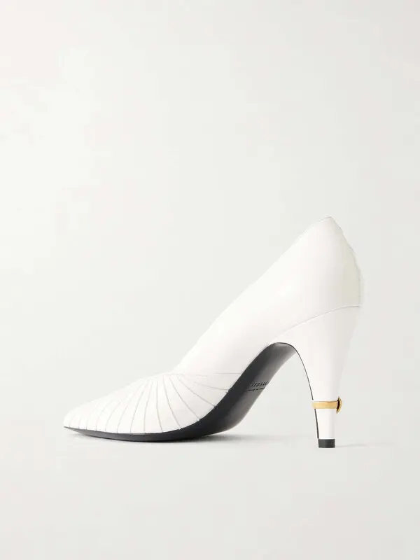 Versace Lamb Leather Pumps - White
