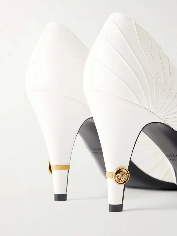 Versace Lamb Leather Pumps - White