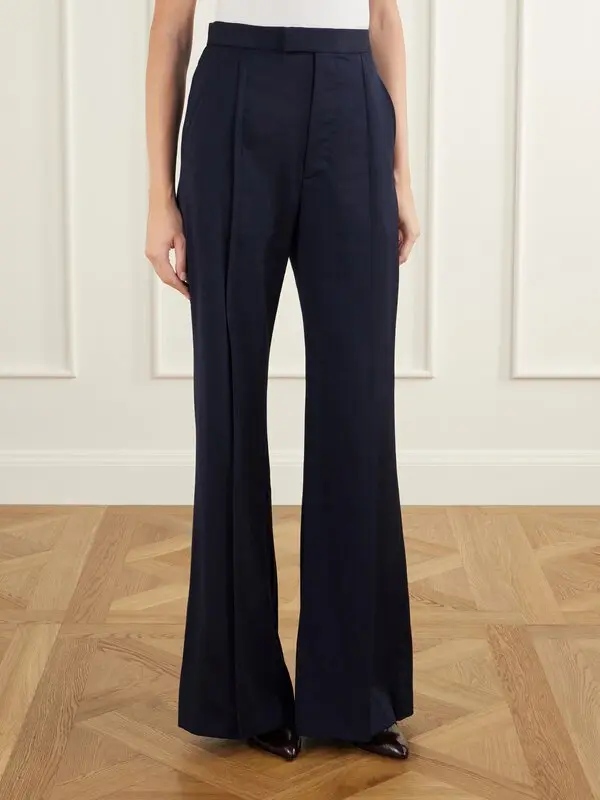 VIVIENNE WESTWOOD Serge Pleated Wool Flared Pants