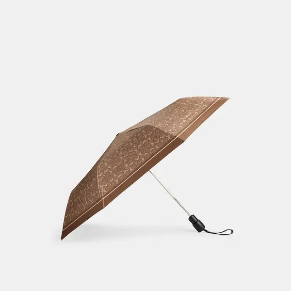 COACH OUTLET Signature Umbrella - Silver/tan