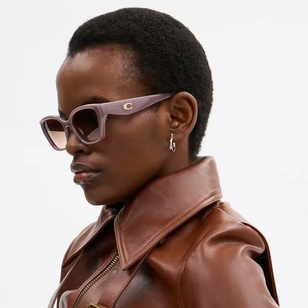 COACH OUTLET C Hardware Square Cat Eye Sunglasses - Putty