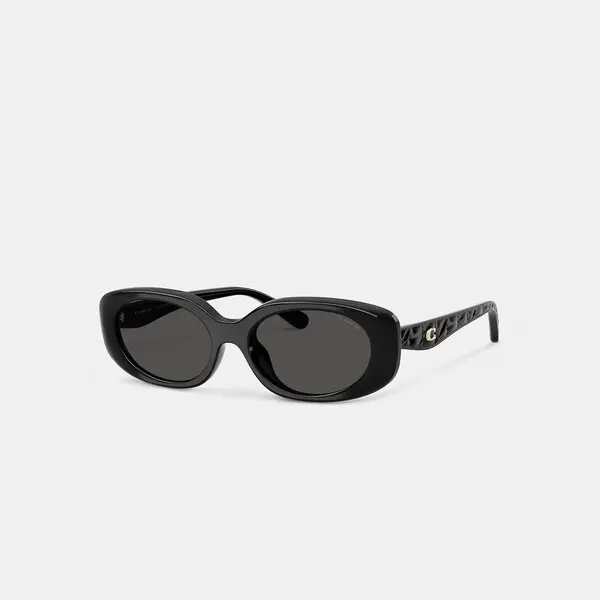 COACH OUTLET Quilted Oval Sunglasses - Black