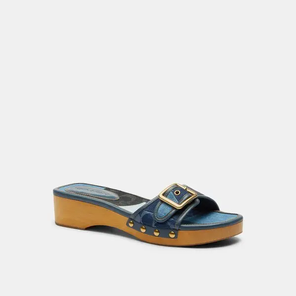COACH OUTLET Margot Wooden Sandal With Signature Patchwork