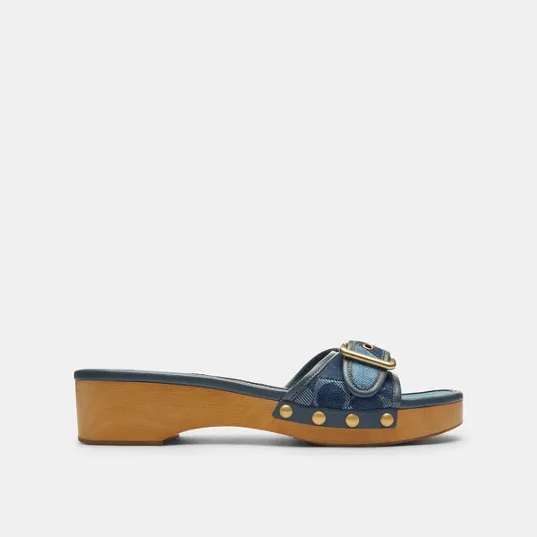 COACH OUTLET Margot Wooden Sandal With Signature Patchwork
