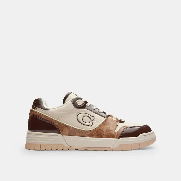 COACH OUTLET Soho Sneaker With Patent Signature - Brown/maple