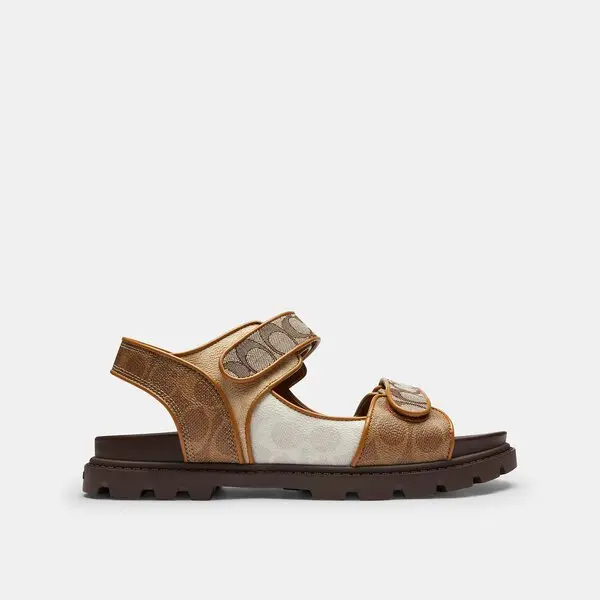 COACH OUTLET Coach Signature Double Strap Sandal