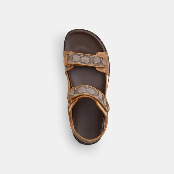 COACH OUTLET Coach Signature Double Strap Sandal