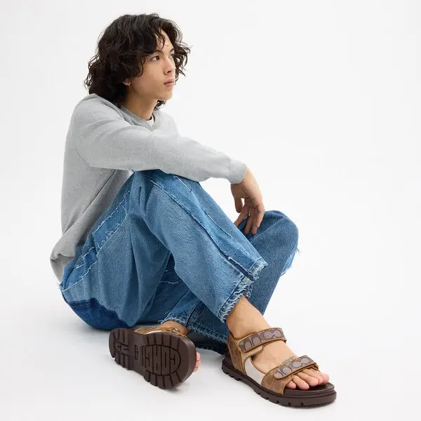 COACH OUTLET Coach Signature Double Strap Sandal