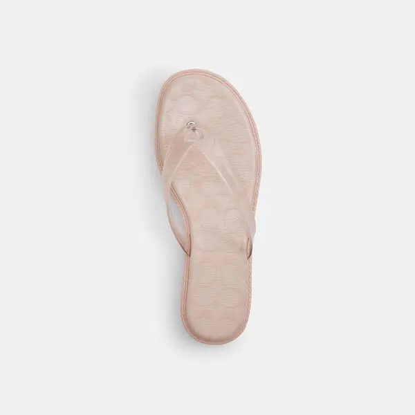 COACH OUTLET Jelly Flip Flop In Signature - Candy Pink