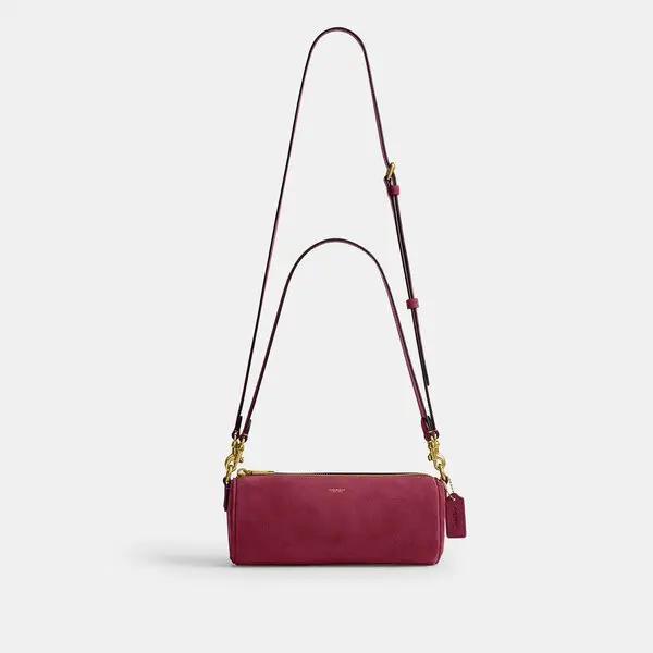 COACH OUTLET Coach Barrel Bag In Suede And Calf Leather