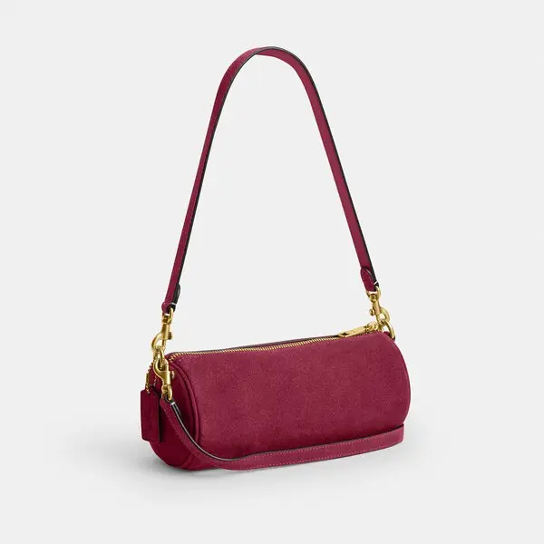 COACH OUTLET Coach Barrel Bag In Suede And Calf Leather