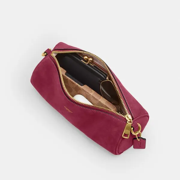 COACH OUTLET Coach Barrel Bag In Suede And Calf Leather