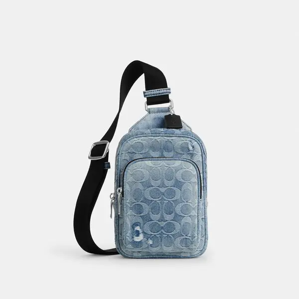 COACH OUTLET Racer Sling Pack In Loved Signature Denim