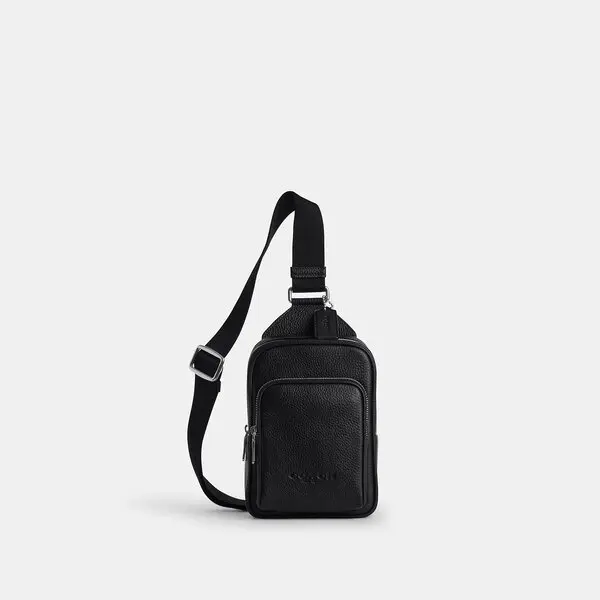 COACH OUTLET Racer Sling Pack - Silver/black