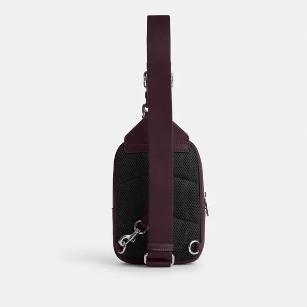 COACH OUTLET Racer Sling Pack - Silver/black Currant