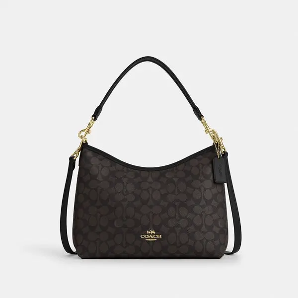 COACH OUTLET Laurel Shoulder Bag - Gold/walnut/black