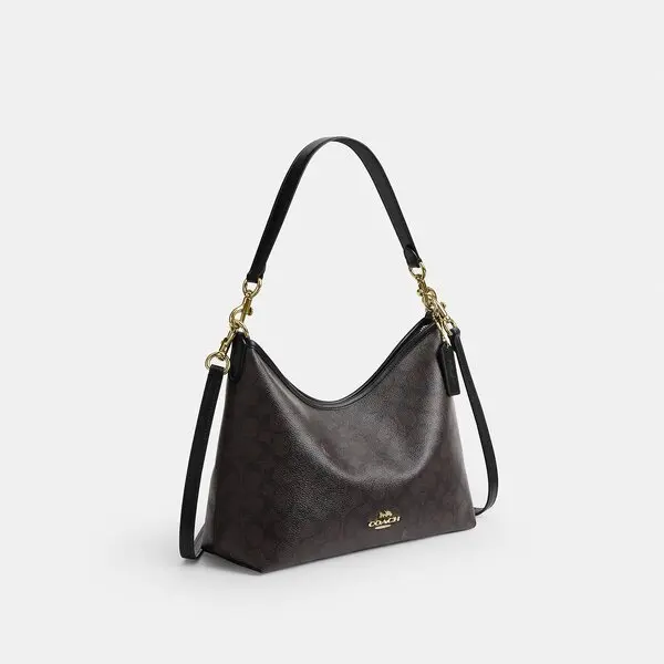 COACH OUTLET Laurel Shoulder Bag - Gold/walnut/black