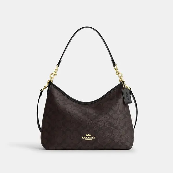 COACH OUTLET Laurel Shoulder Bag - Gold/walnut/black
