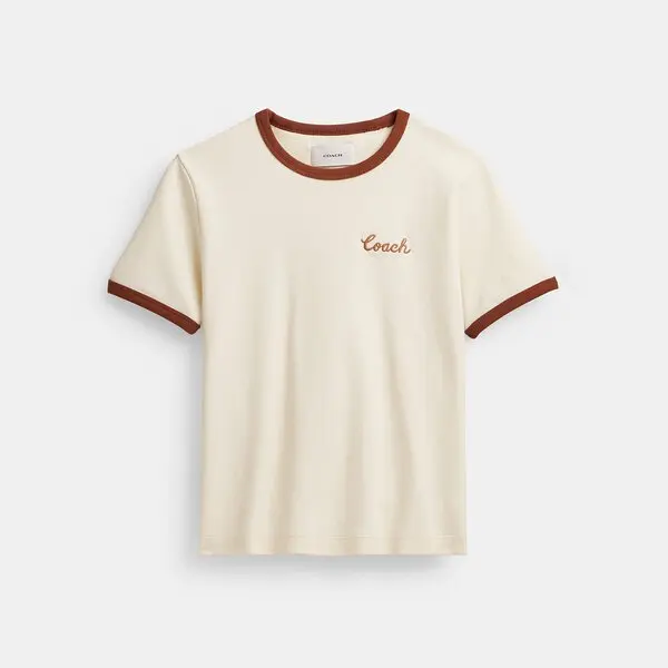 COACH OUTLET Ringer T-shirt By - Saddle/cream