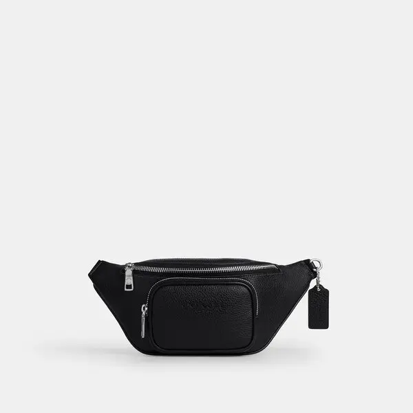COACH OUTLET Refined Pebble Leather Belt Bag - Silver/black