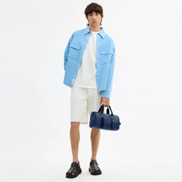 COACH OUTLET Explorer Duffle Bag 28 - Silver/deep Blue