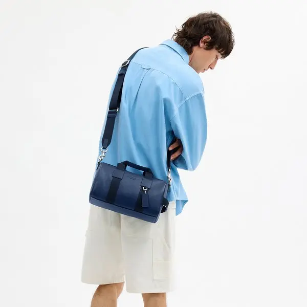 COACH OUTLET Explorer Duffle Bag 28 - Silver/deep Blue