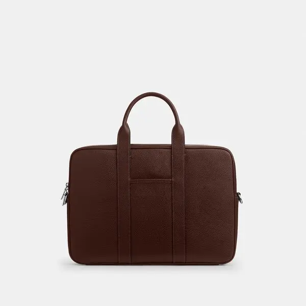 COACH OUTLET Austin Leather Briefcase - Silver/maple
