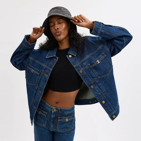 COACH OUTLET Signature Jacquard Bucket Hat - Charcoal