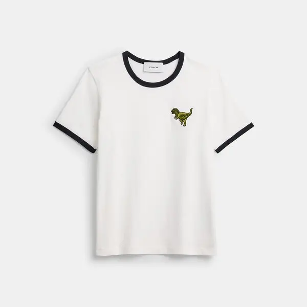 COACH OUTLET Coach Rexy Ringer T-shirt - White/navy