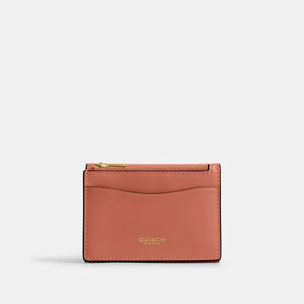 COACH OUTLET Essential Card Holder Wallet - Brass/dark Peach