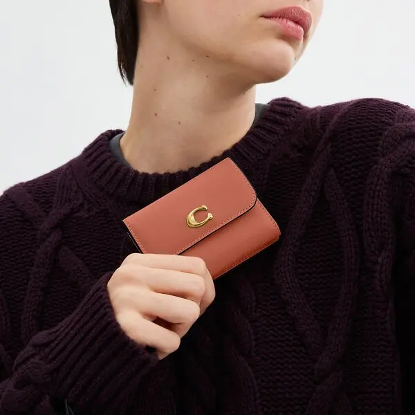 COACH OUTLET Essential Card Holder Wallet - Brass/dark Peach