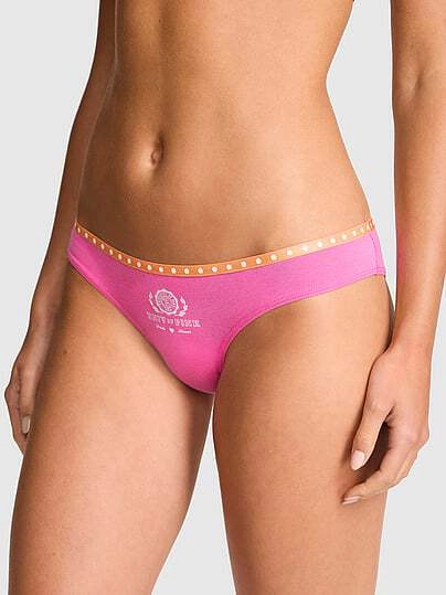 Pink Cotton Ultra Low-rise Tanga Panty - Pink