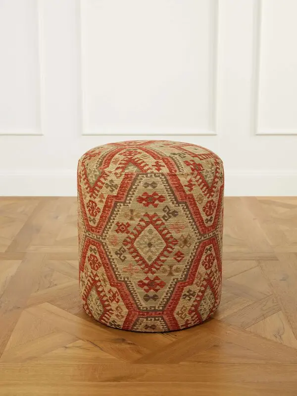 SIX THE RESIDENCE Kashmar Pill Velvet-jacquard Pouf