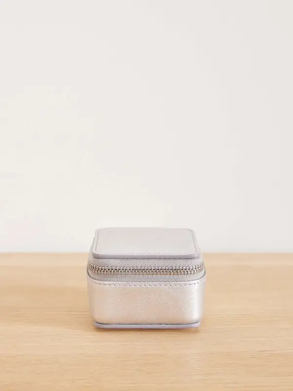 Smythson Metallic Leather Cosmetic Case