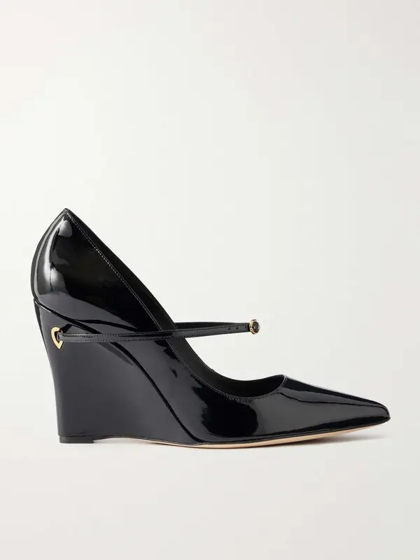 Jennifer Chamandi Lorenzo 105 Patent-leather Pumps