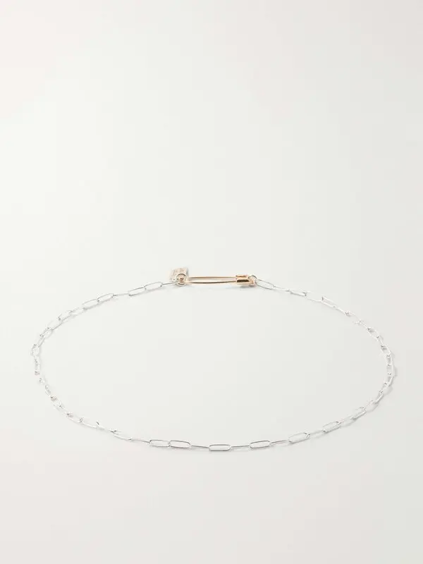 LOREN STEWART Shapeshifter 14kt Yellow And Sterling Silver Anklet - Gold