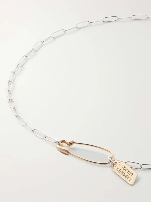 LOREN STEWART Shapeshifter 14kt Yellow And Sterling Silver Anklet