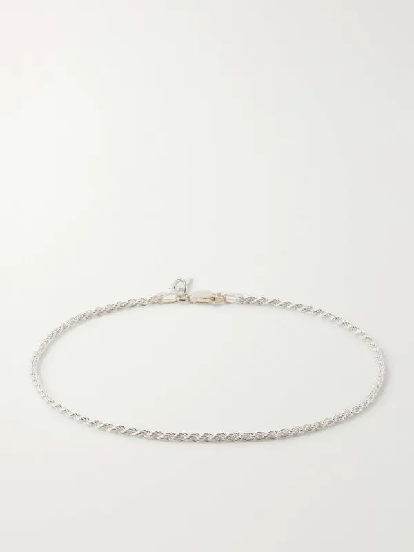 LOREN STEWART Twisted Sterling Anklet - Silver