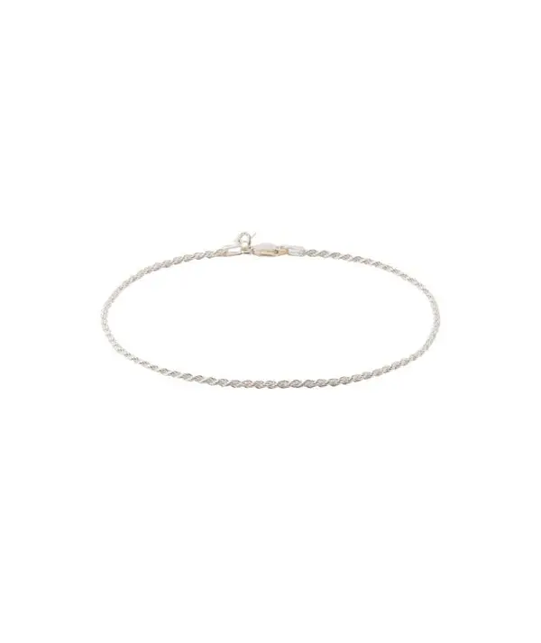 LOREN STEWART Twisted Sterling Anklet - Silver