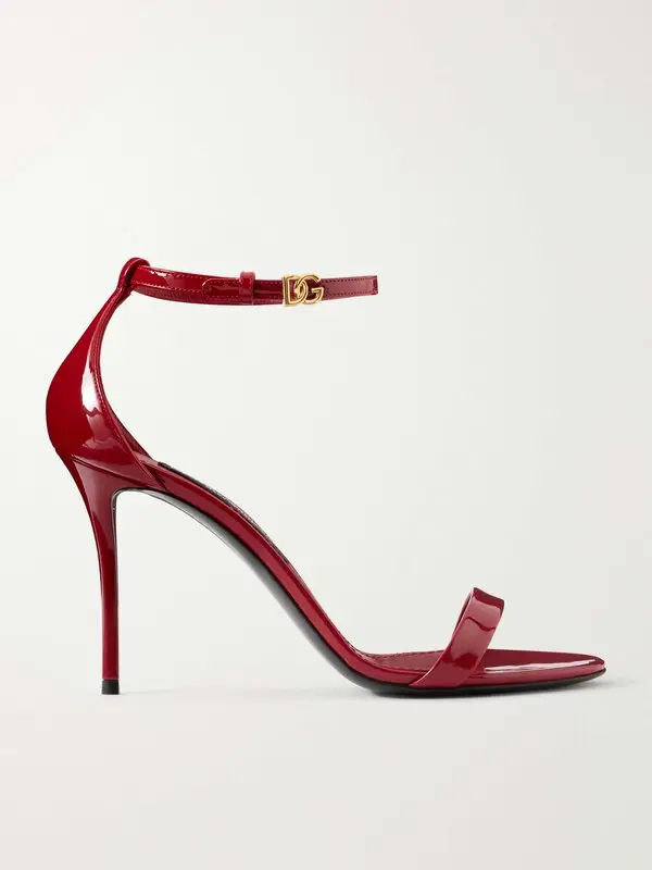 Dolce & Gabbana Logo-detailed Patent Leather Sandals