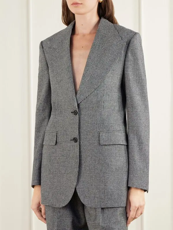 Dolce & Gabbana Prince Of Wales Wool And Cashmere-blend Blazer