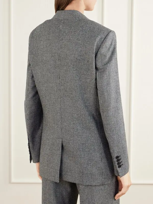 Dolce & Gabbana Prince Of Wales Wool And Cashmere-blend Blazer