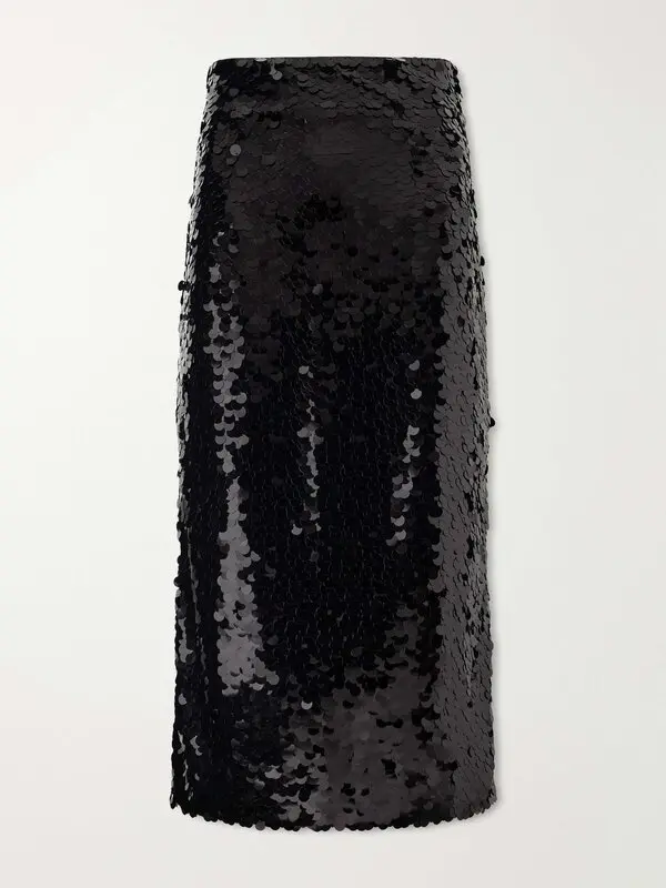 Dolce & Gabbana Sequin-embellished Tulle Midi Skirt