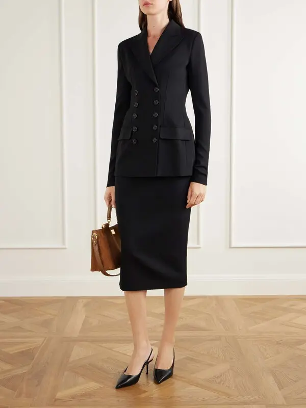 Dolce & Gabbana Stretch-wool Midi Skirt