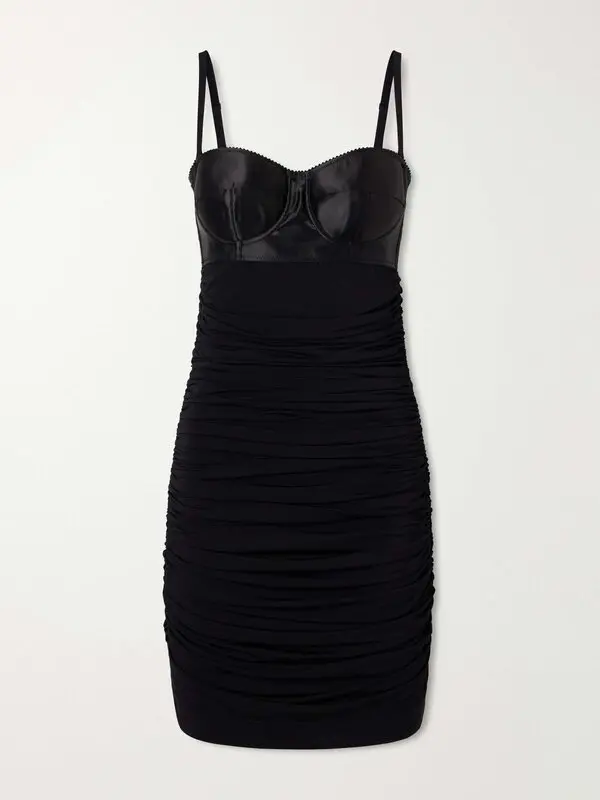 Dolce & Gabbana Draped Jersey Bustier Mini Dress