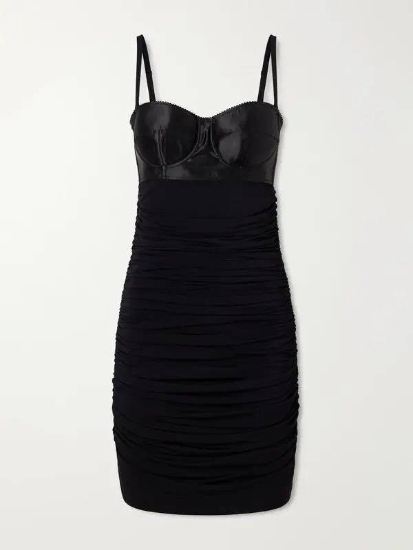 Dolce & Gabbana Draped Jersey Bustier Mini Dress