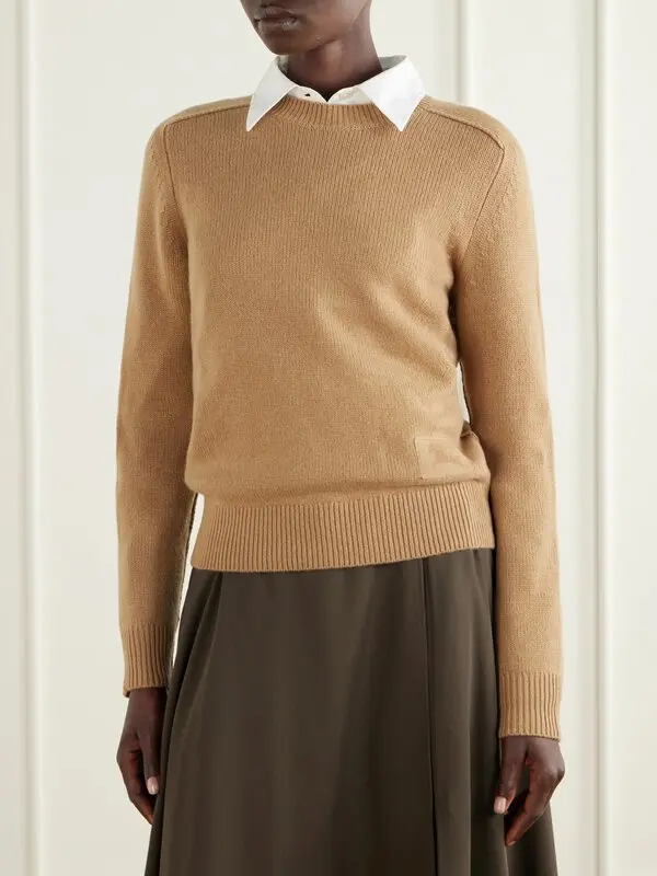 Burberry Cashmere-blend Crew Neck Sweater