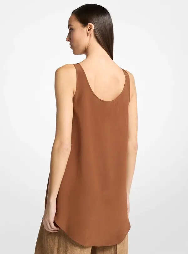 Michael Kors Silk Crepe De Chine Tank Top
