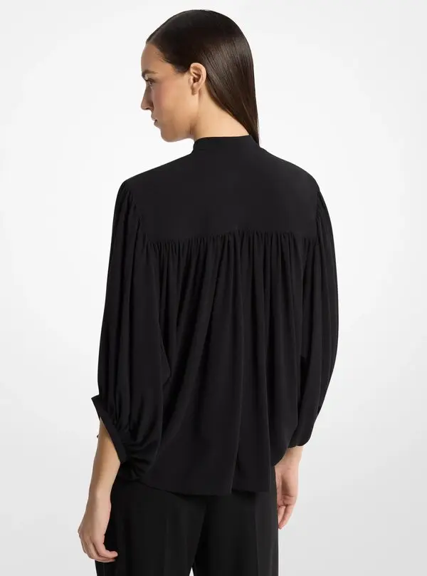 Michael Kors Silk Georgette Poet Blouse In Size By